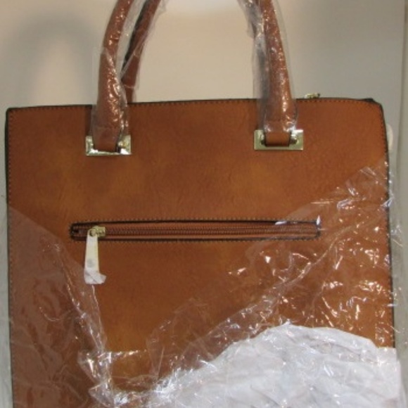 Isabelle | Bags | Isabelle Brown Pebble Vegan Leather Satchel | Poshmark